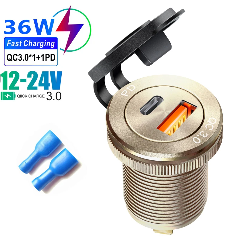 Usb-charging-socket-Quick-Charge-3-0-Dual-USB-Fast-Car-Charger-Socket ...