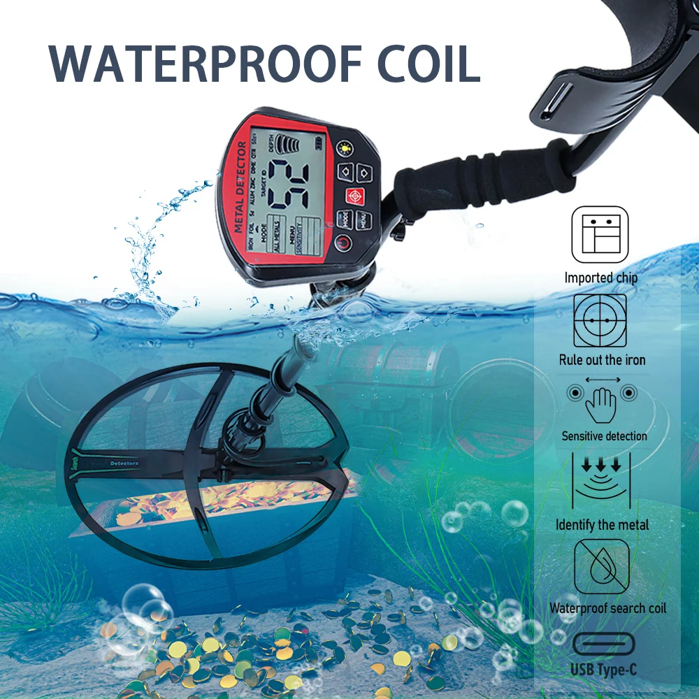 Pro-Waterproof-Adjustable-Metal-Detector-Treasure-Hunt-Adjustable ...