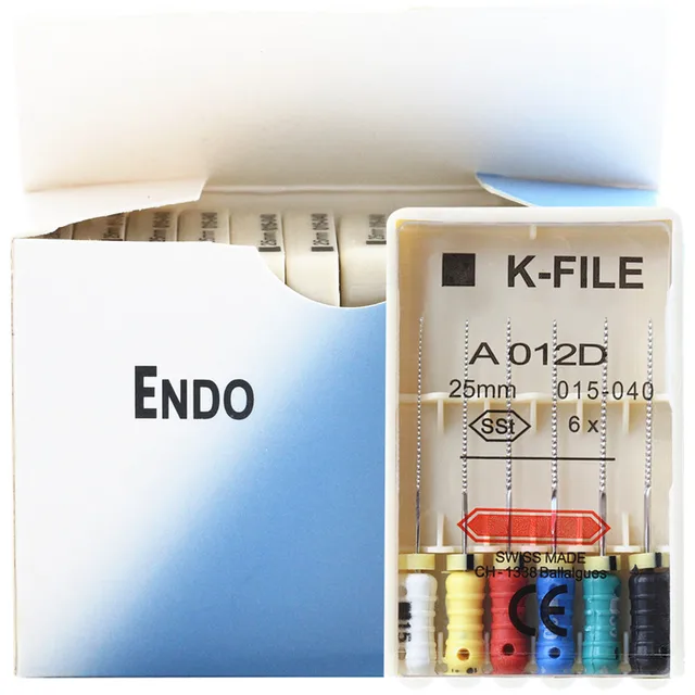 10 Packs/Box 21/25/31mm Dental K-FILE Stainless Steel Endo Root Canal K ...