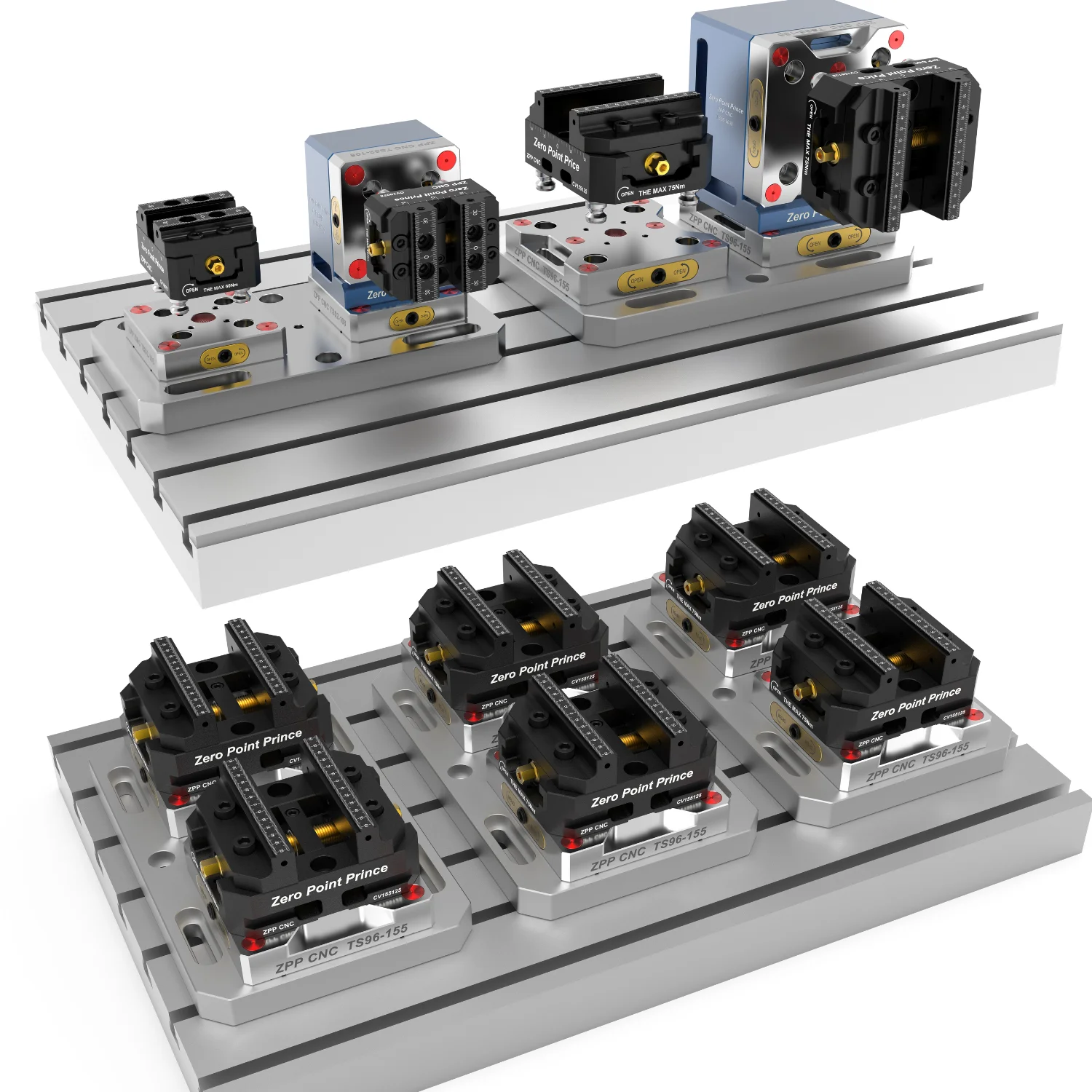Pneumatic manual self centering vise CV10075 four or five axis ...