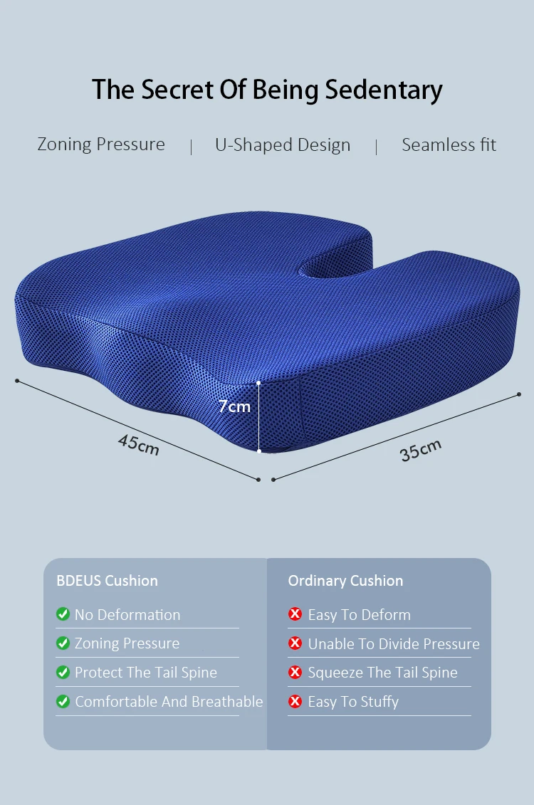 COUSSIN DE CHAISE,3D Mesh-Gray-Memory Foam--Coussin à mémoire de forme ...