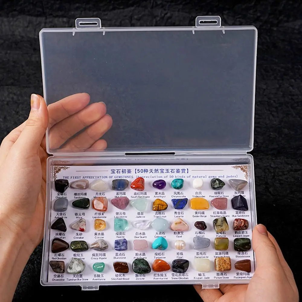 50PCS-Box-Mineral-Specimens-Natural-Gems-And-Jades-First-Appreciation ...