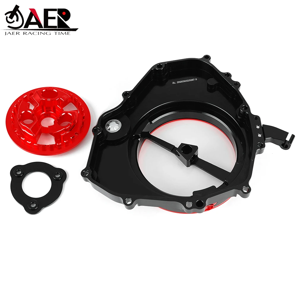 CNC Ninja400 Clear Clutch Cover Engine Protector Guard Spring Retainer ...