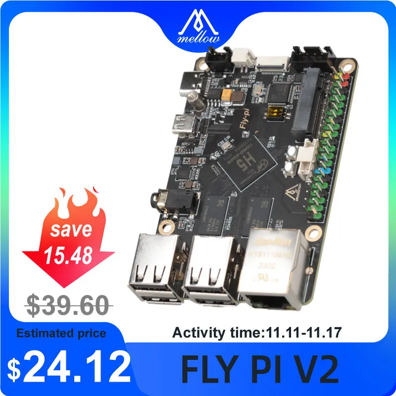 Mellow-Fly-Pi-V2-com-GPIO-EMMC-expans-vel-para-DIY-Klipper-I3 ...