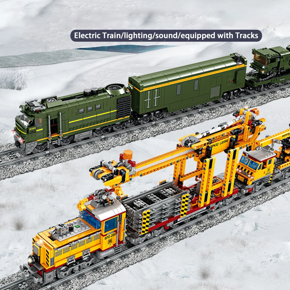 Electric Technical Train Building Blocks: Motorized Missile & Railway ...