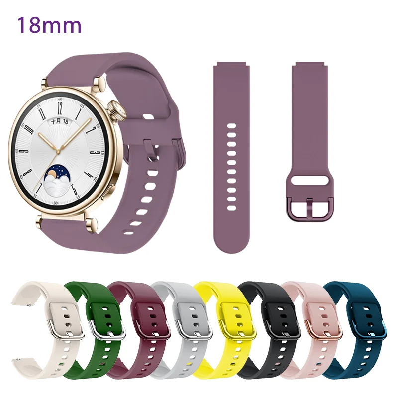Strap-for-Huawei-Gt4-41mm-Silicone-Color-Buckle-Running-Girls-Women ...