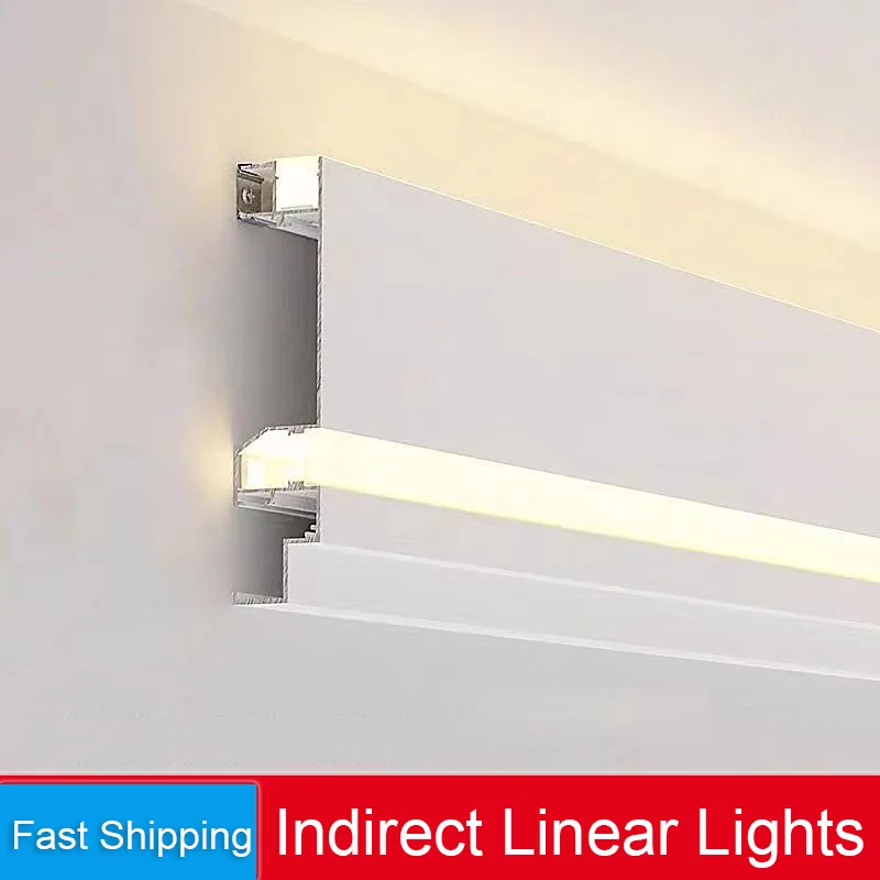 Aluminum-LED-Profile-1-5m-Free-Ceiling-Surface-Mounted-Living-Room-Indirect-Lighting-Wall ...