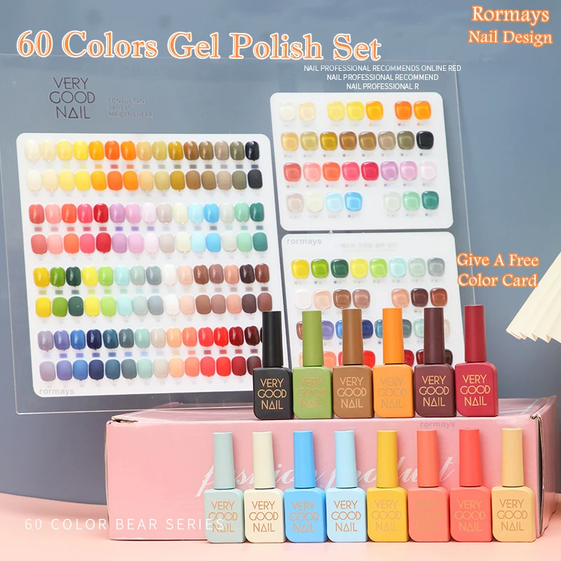 Rormays Gel Polishing 60 Colors Very Good Nail Colorful Gel Nail Art ...