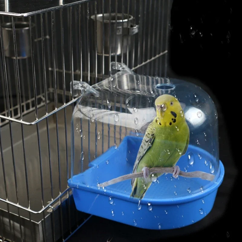 New-Pet-Bird-Bath-Box-Parrot-Bathing-Tub-Cage-Accessories-for-Parakeet ...