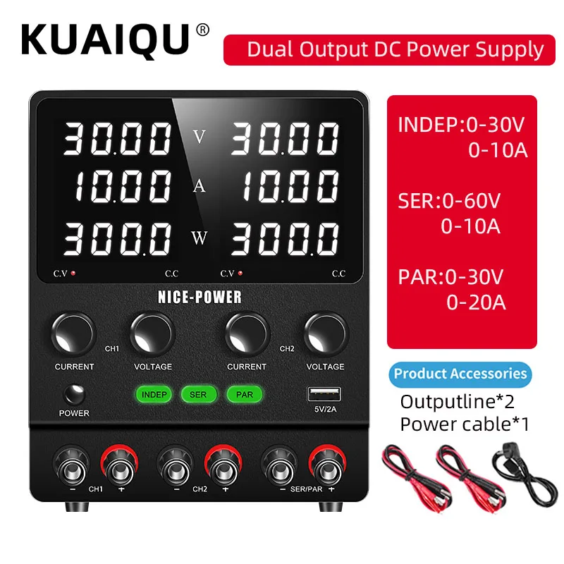 Dual-Channel-DC-Power-Supply-30V-10A-Adjustable-Switching-Regulated ...