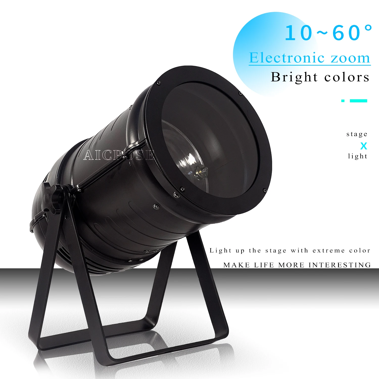 200W COB LED Light New Can Light Linear Zoom 5 to 60 Degrees 3200K Warm ...