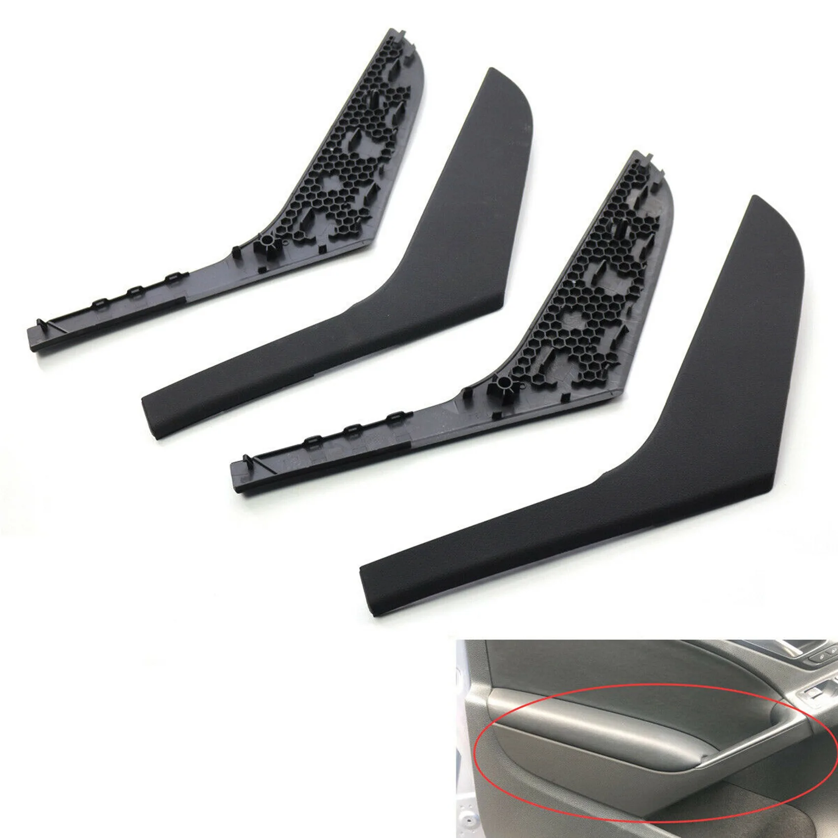 For-2010-2013-Golf-Mk6-Set-of-Interior-Door-Trim-for-Pull-Handle ...