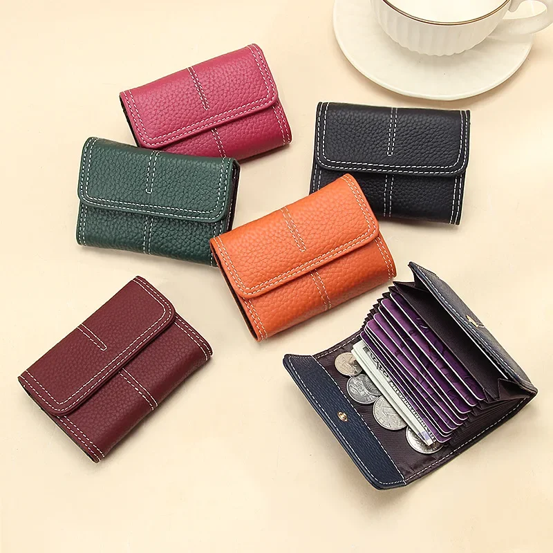 Korean-style-organ-leather-Women-s-cardholders-wallet-multi-card-slot ...