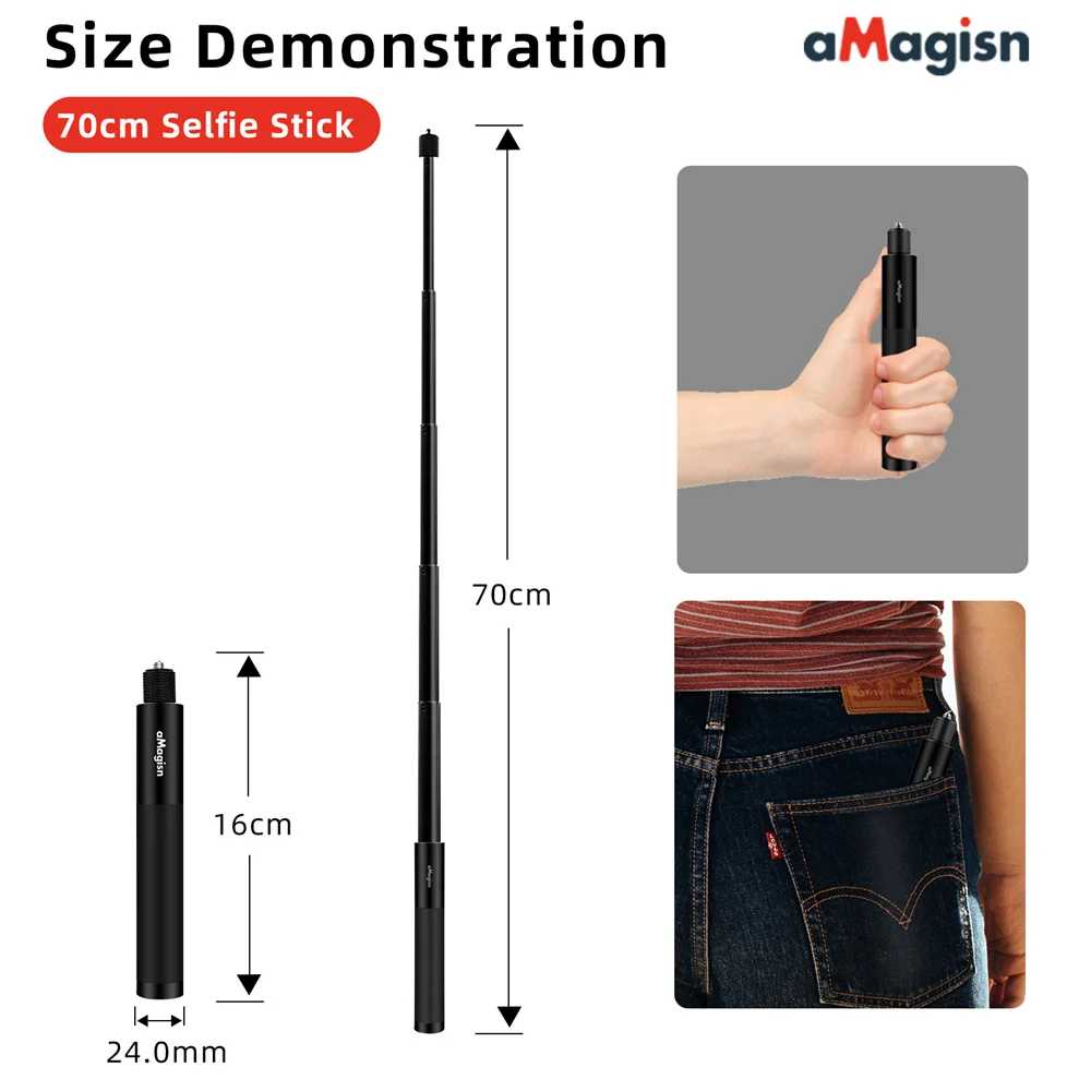 Amagisn-16-70Cm-Invisible-Selfie-Stick-for-Gopro-Insta-360-Sjcam-Akaso ...