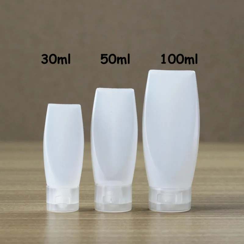 30ml 50ml 100ml 플라스틱 병 크리에이티브 빈 투명 튜브 화장품 크림 로션 샴푸 용기 리필 가능 페이셜 클렌저