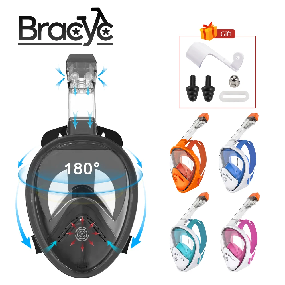 Underwater Snorkeling Full Face Diving Mask Anti Fog Children Scuba ...