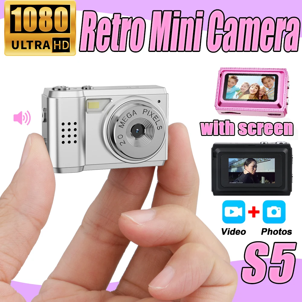 S5 Retro Mini Camera With Screen CMOS Indoor Home Outdoor HD 1080p ...