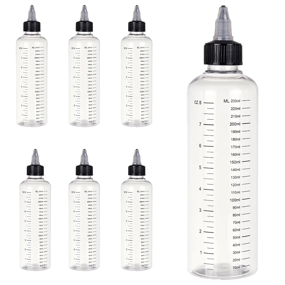 Botellas-de-pl-stico-graduadas-con-tapa-giratoria-envases-de-tinta-para ...