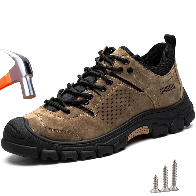 Work Safety Shoes Men Anti-smash Anti-puncture Work Sneakers ...