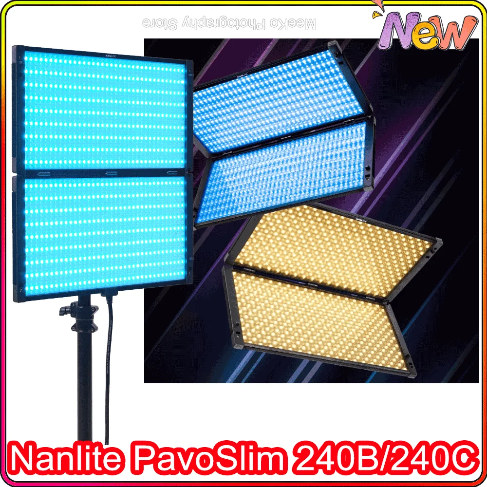 Nanlite-PavoSlim-240B-240C-Bi-Color-RGB-Thin-board-LED-Panel-light-temperature-live-broadcast ...