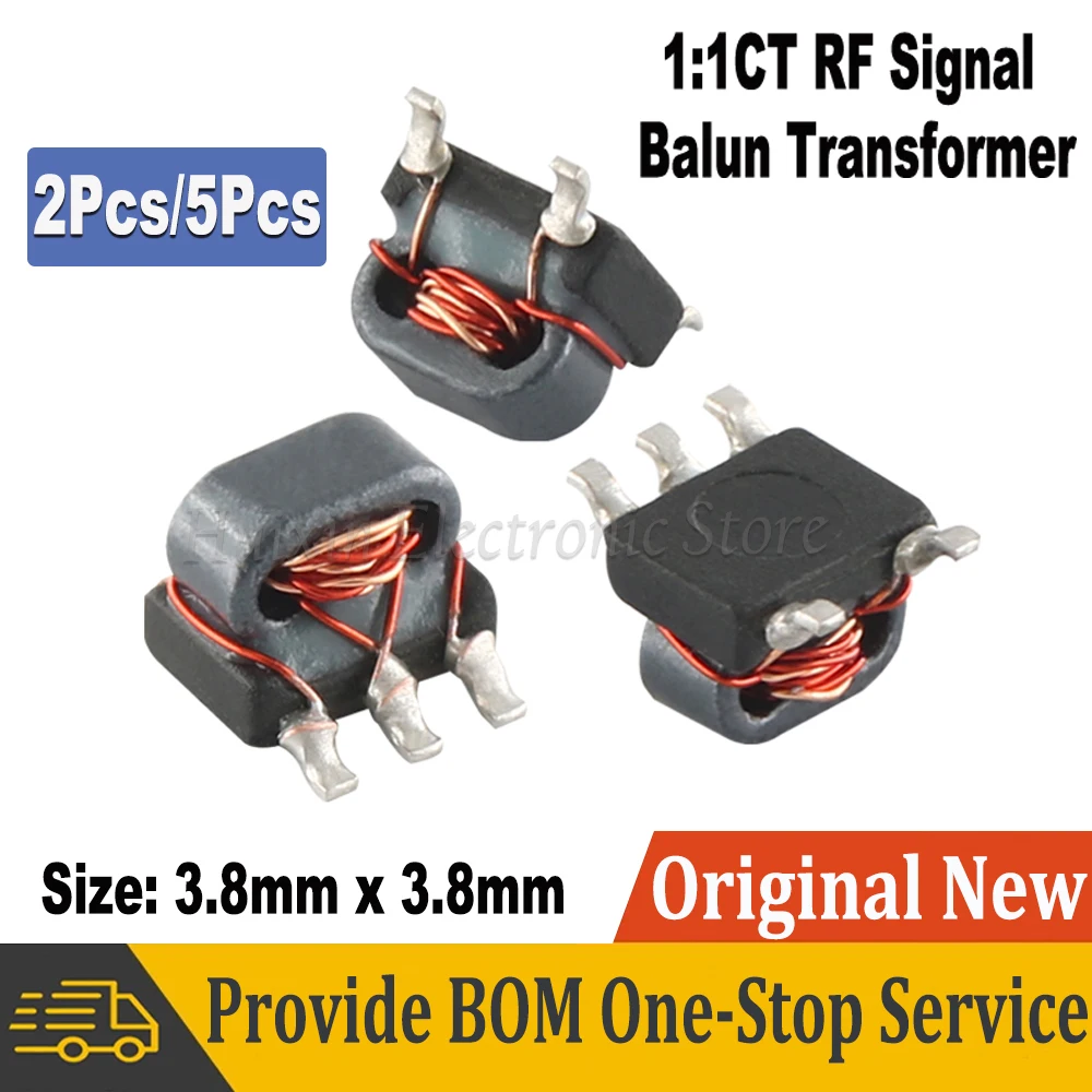 TC1-1T RF Balun Transformer 0.4-500MHz 1:1CT Impedance 50Ω 50 ohm Flux ...