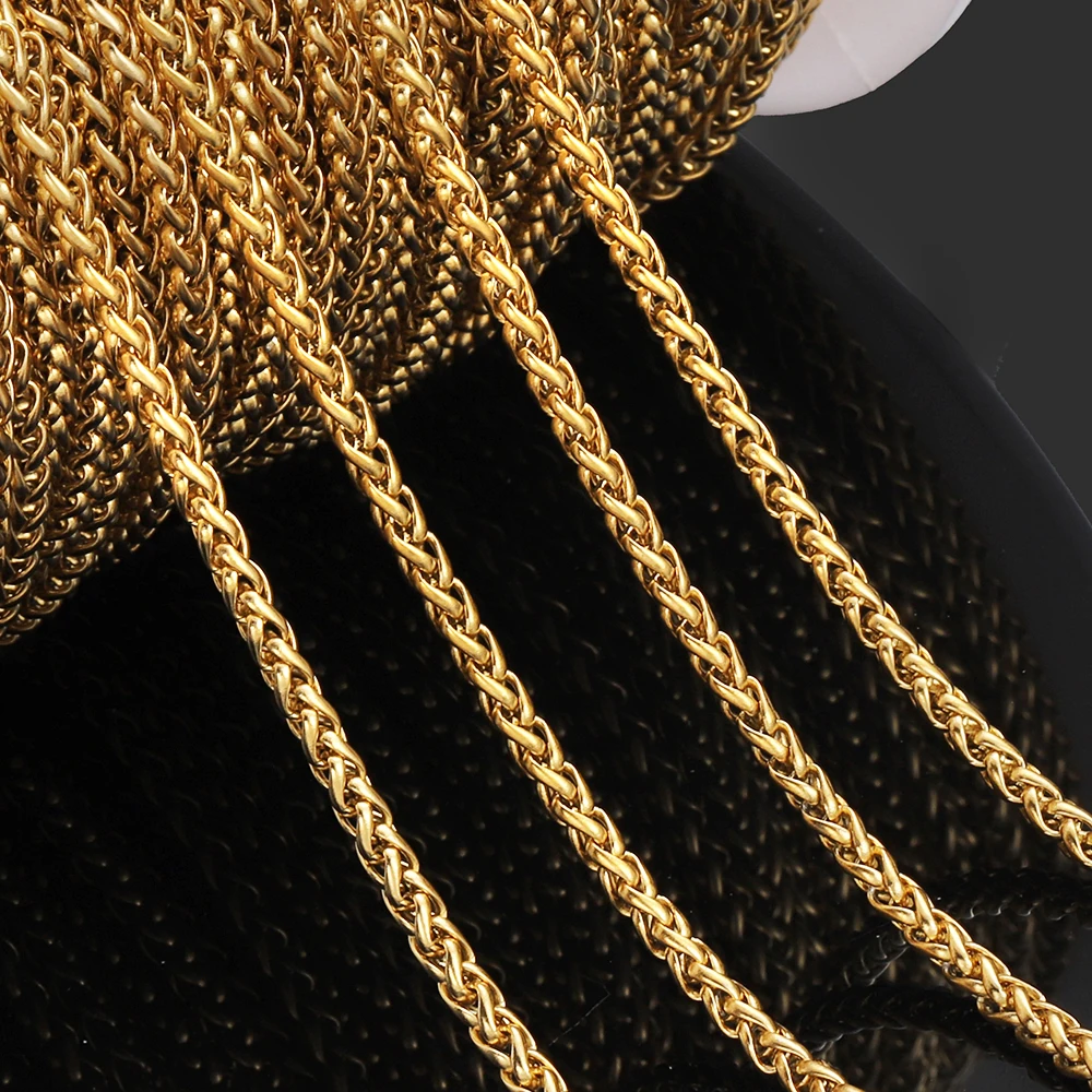 2Meters-Stainless-Steel-Keel-Chain-Gold-Color-Thick-Link-Chains-for ...