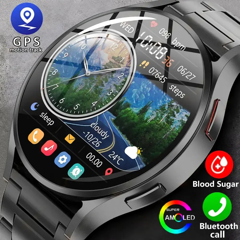 Samsung-Galaxy-6-AMOLED-Rel-gio-Inteligente-Masculino-Glicose-no-Sangue-Chamada-Bluetooth-NFC ...