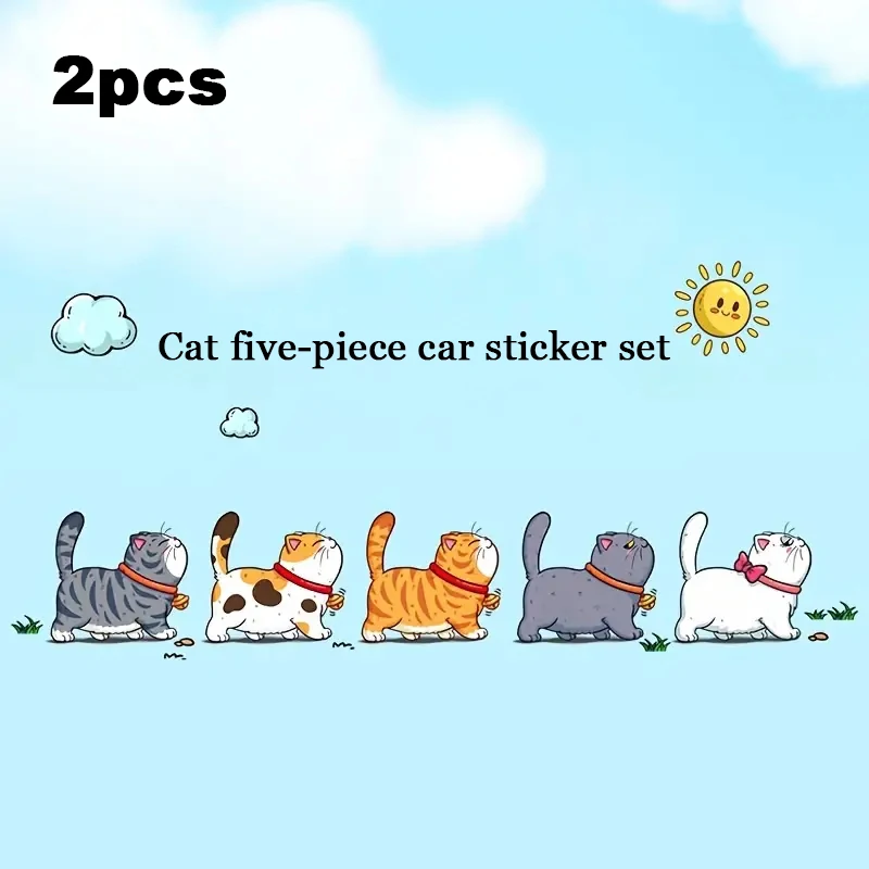 2PCS-New-Personalized-Car-Cat-Scratch-Stickers-Funny-And-Cute-Cartoon ...