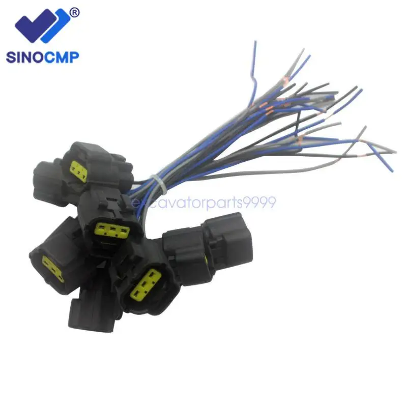 10PCS-Pressure-Sensor-Plug-Connector-W-3-Lines-For-Kobelco-SK200-8-SK-8 ...