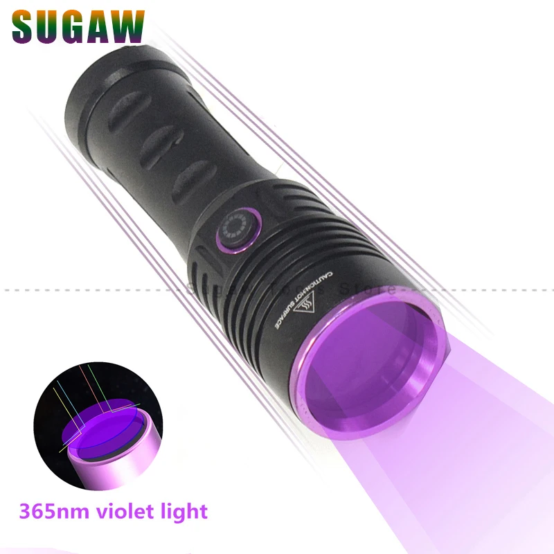 60W-365NM-UV-Flashlight-High-Power-Type-c-Rechargeable-Portable ...