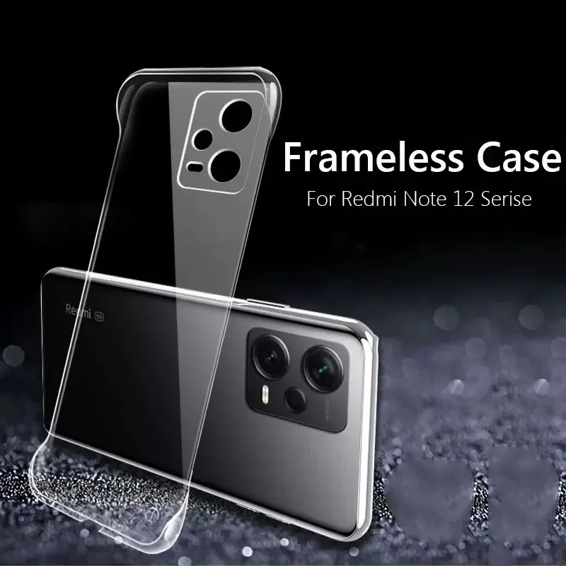Frameless-Slim-Clear-Hard-Back-Cover-Case-On-For-Xiaomi-Redmi-Note-12 ...