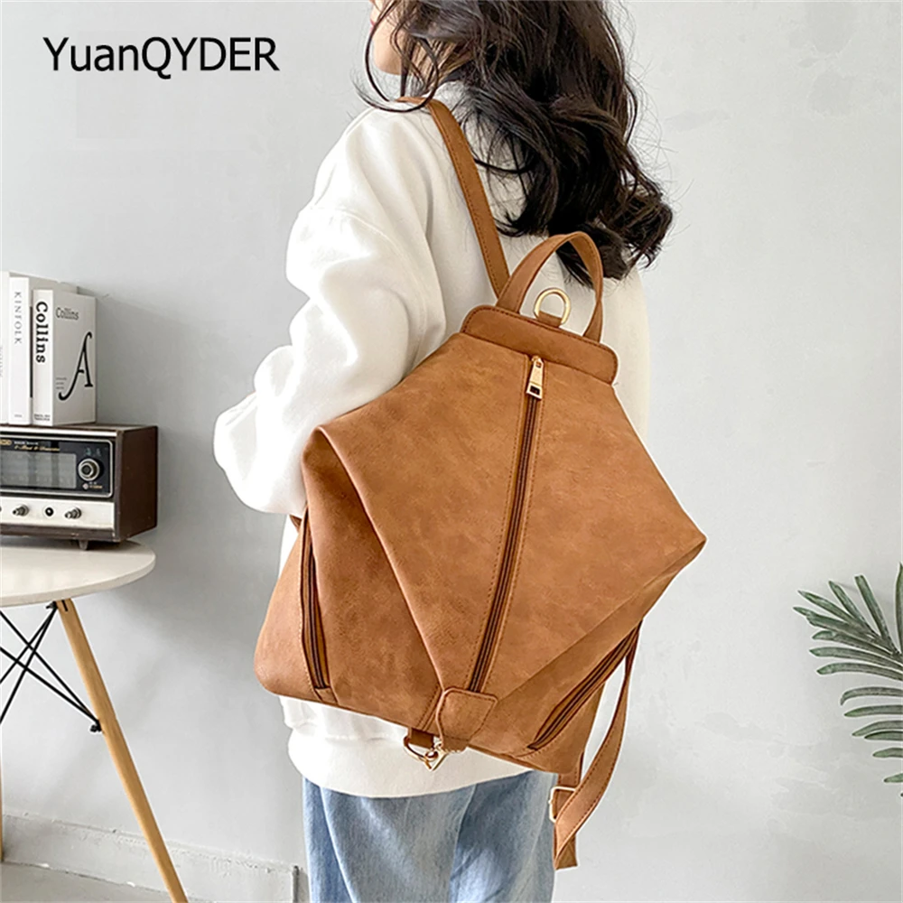 Solid-Color-Design-New-Ladies-Backpacks-Fashion-Women-s-Backpack-Luxury ...