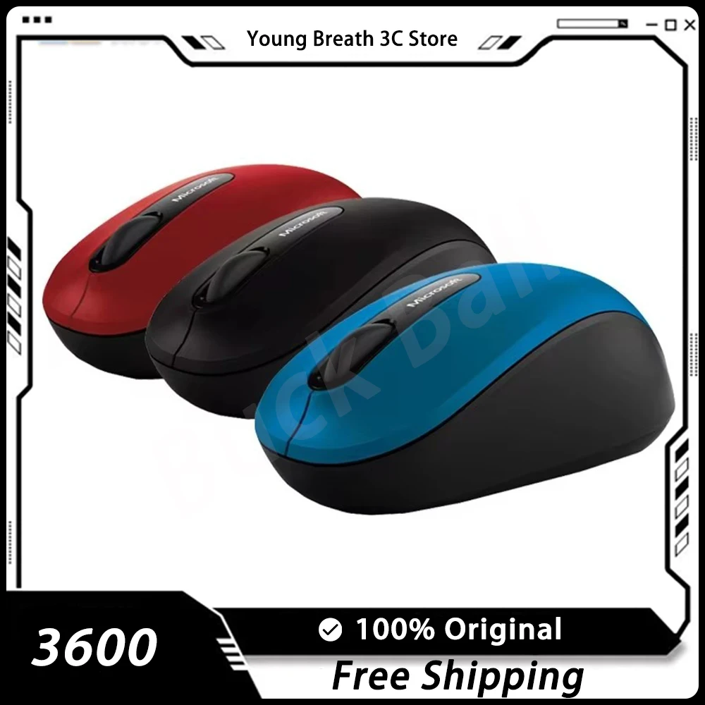 Microsoft-3600-Wireless-Mouse-Bluetooth-Portable-Lightweight-Mouse-Tablet-Notebook-Mice-Mac ...