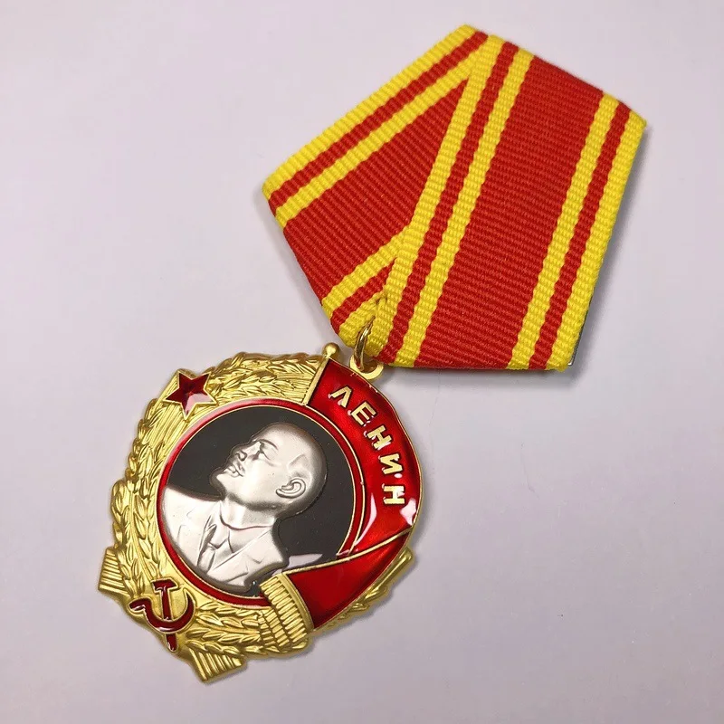 Soviet-Medal-Lenin-Red-Flag-CCCP-Patriotic-Metal-Badge-Russia-Military ...