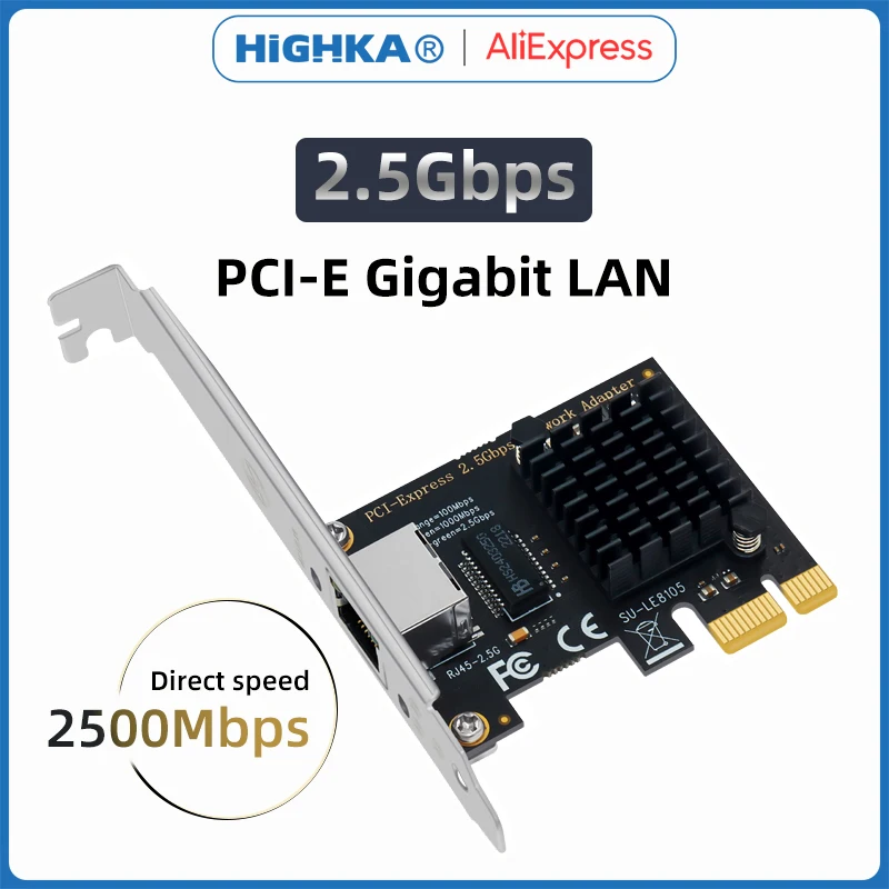 Placa-de-red-Pci-express-de-2-5-gbps-gigabit-ethernet-pcie-adaptador ...