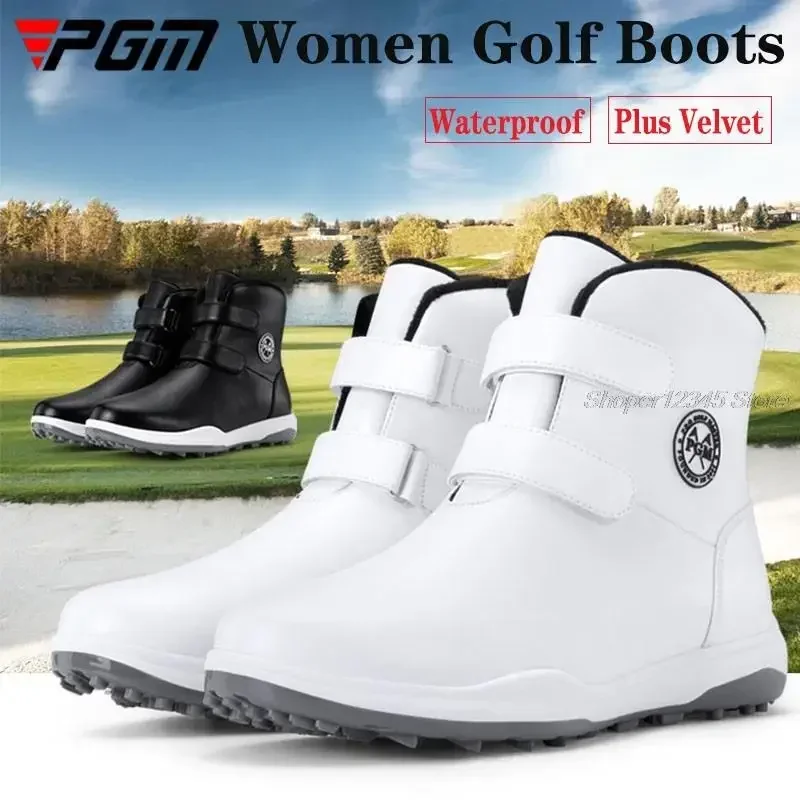 Pgm Golf Shoes Women Winter Waterproof Boots Spikes Non-Slip Sneakers ...