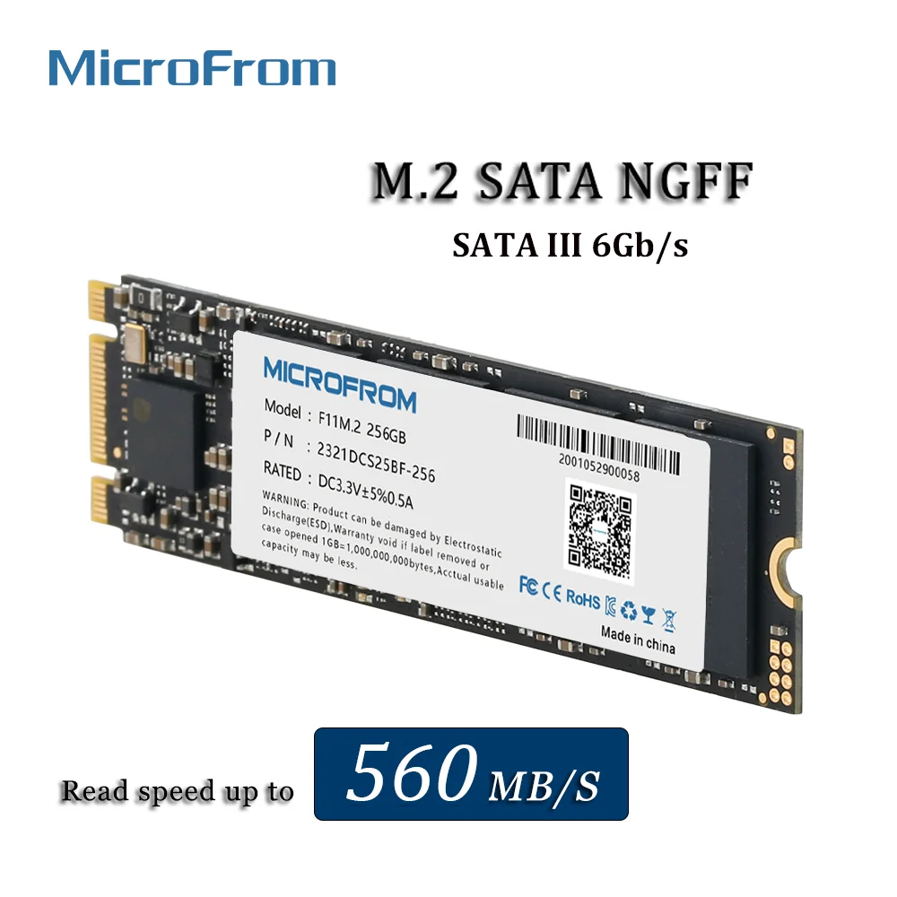 5/3pcs MicroFrom SSD M2 Sata M.2 NGFF 2280 SSD 512GB 256GB 128GB Hard ...