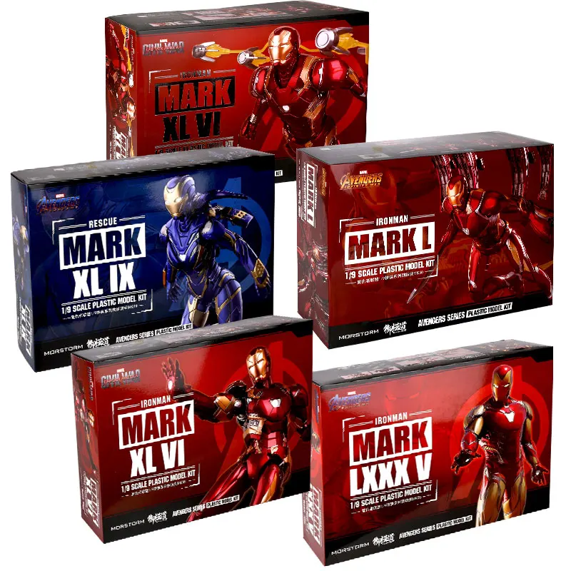 신제품 어벤져스 시리즈 아이언맨 모델, 마블 슈퍼 히어로 Mk50/mk49/mk3/mk2, Diy 조립 피규어 모델, 어린이 ...