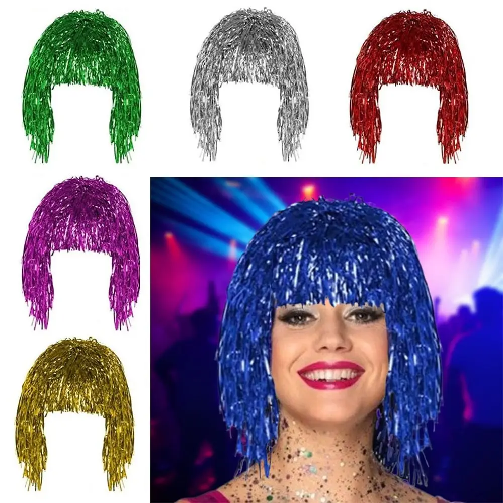 Prom Decor Metal Foil Funny Party Wigs Hair Masquerade Cosplay ...