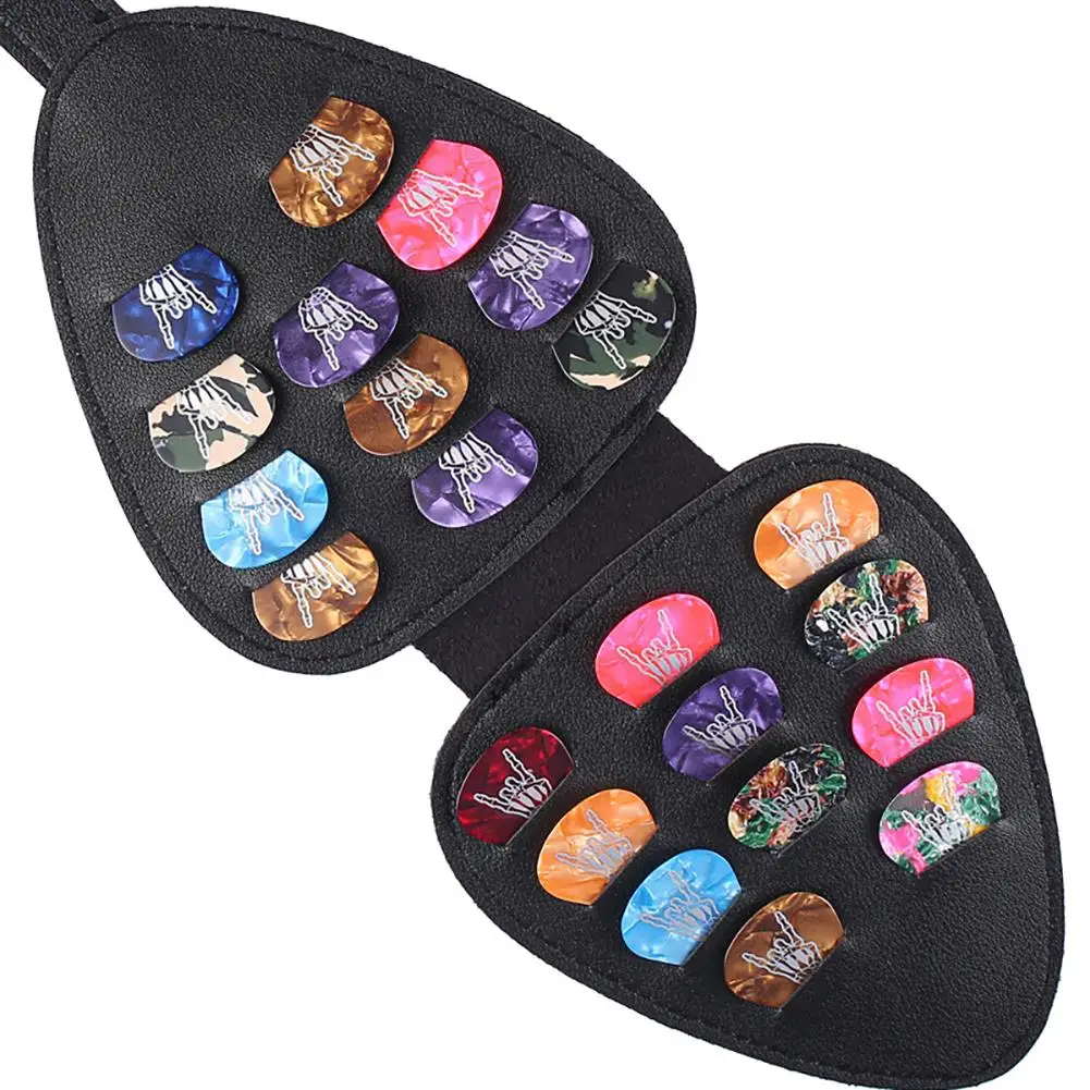 Leather Case Guitar Picks Holder | Guitar Plectrums Storage Pouch ...