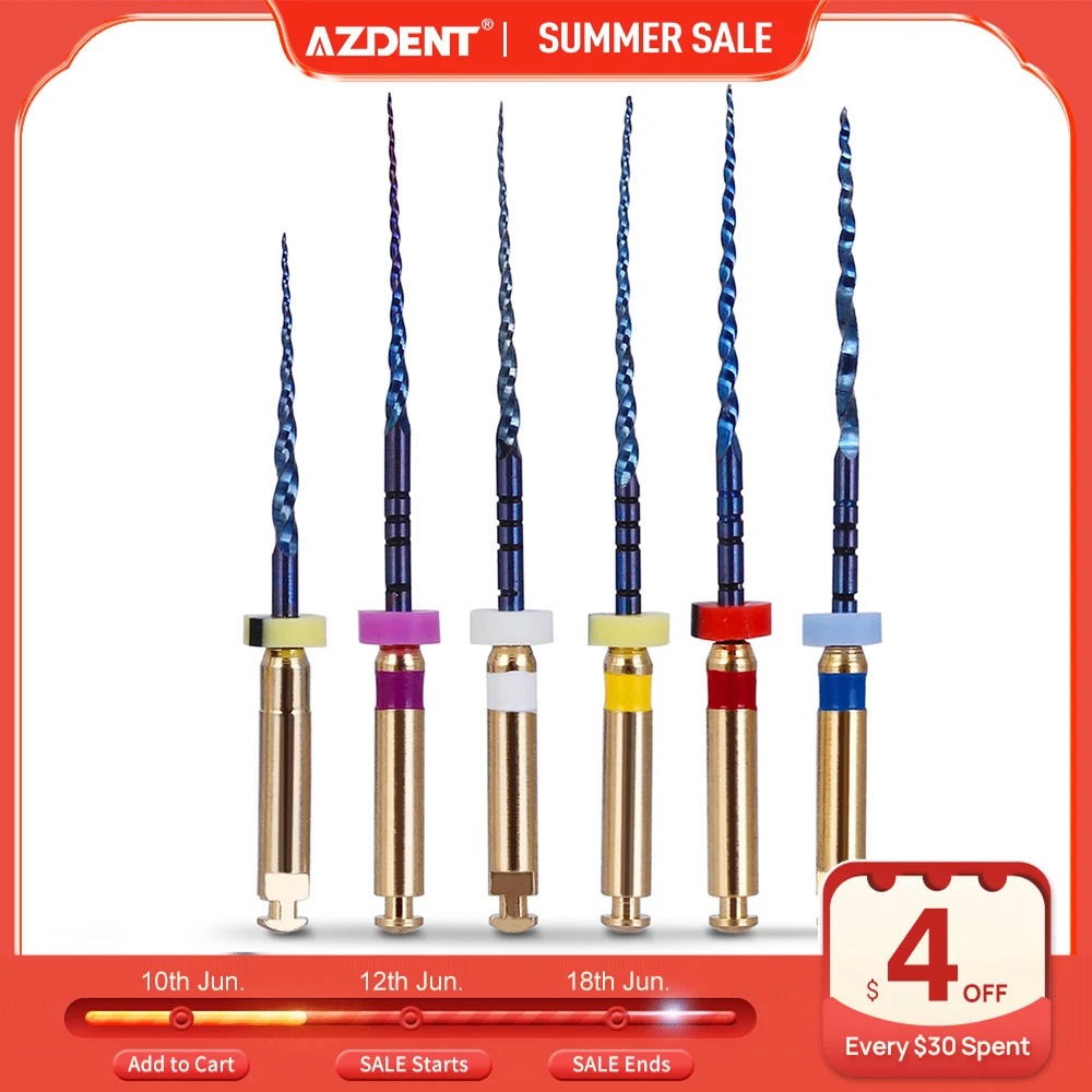 AZDENT 6pcs/Box Dental Heat Activated Canal Root Files SX F3 25mm ...