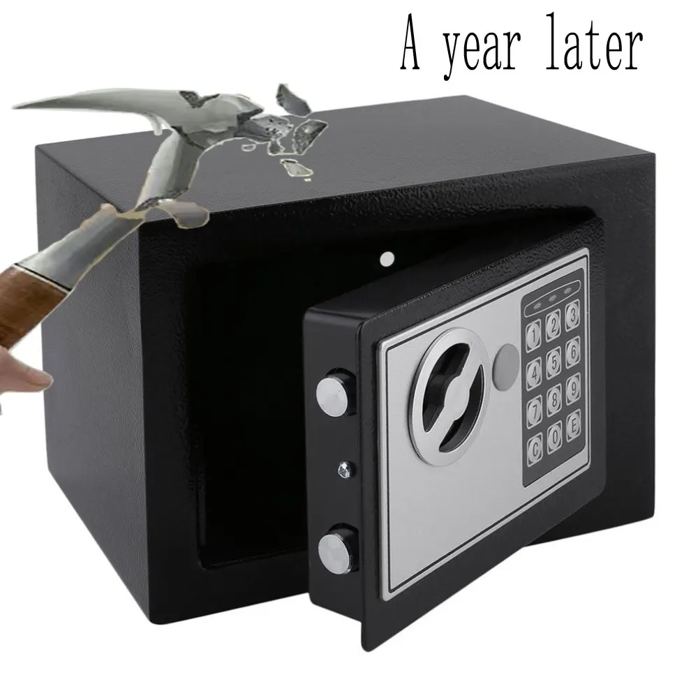 Digital Safe Box Small Household Mini Steel Safes Money Bank Safety ...