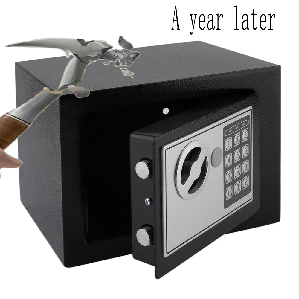 Digital Safe Box Small Household Mini Steel Safes Money Bank Safety ...