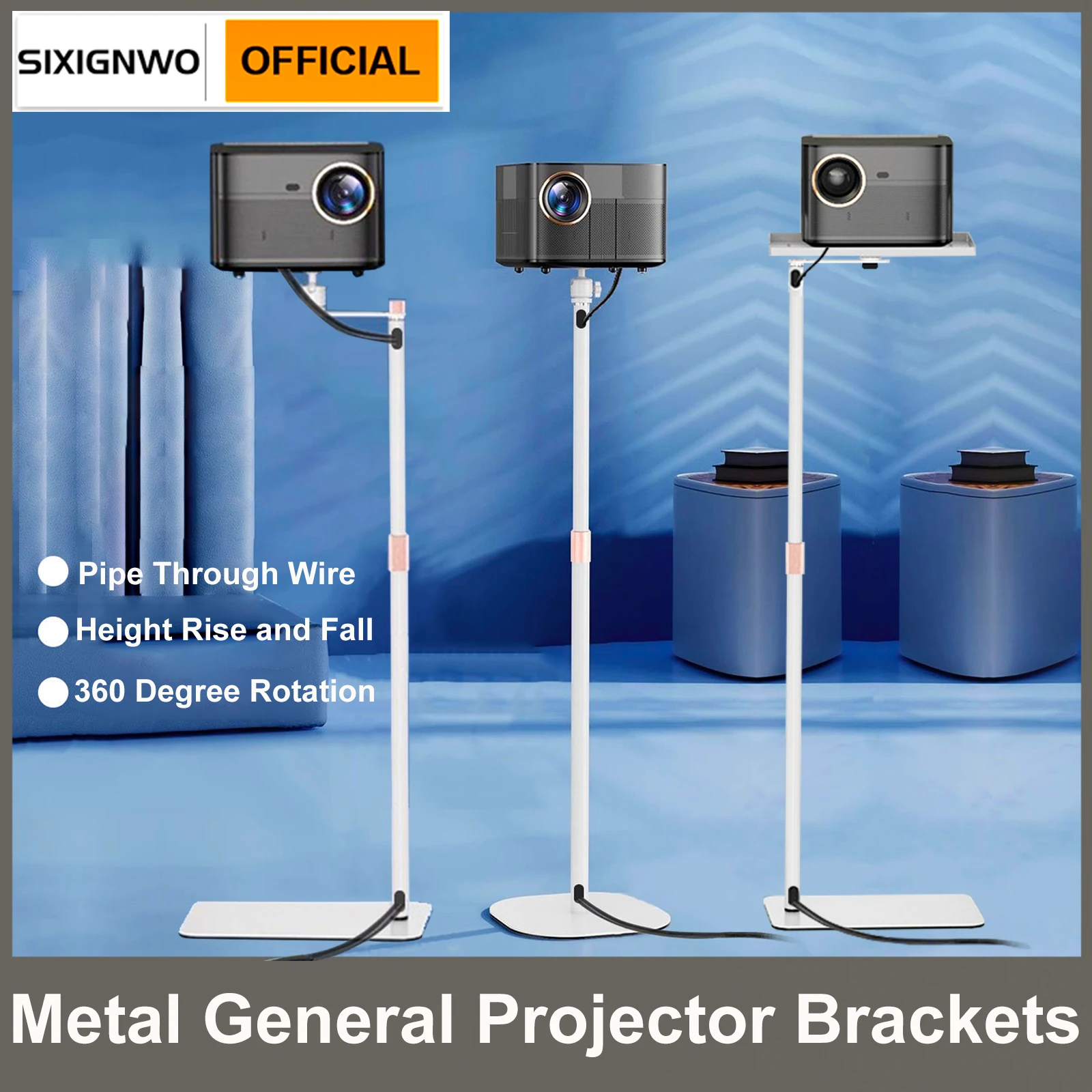 120cm-Floor-Projector-Support-Stand-Metal-Holder-Multi-angle-Adjustable ...