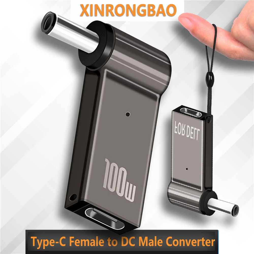 DC to Type C Femal 5.5/7.4 Zinc Alloy with Light Head Power Adapter for ...