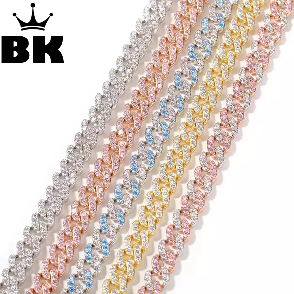 The Bling King 9mm Micro Pave Iced Cz Cuban Link Necklaces Chains Gold ...