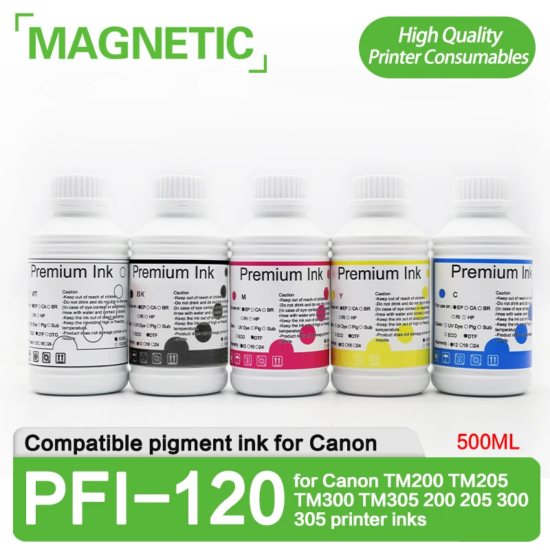500ml / Bottle Pfi120 Pfi 120 Pigment Ink For Canon Tm200 Tm205 Tm300 Tm305 200 205 300 305 ...