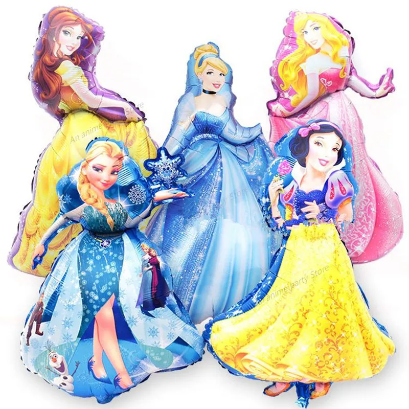 5pcs Large Disney Princess Aisha Foil Balloons Snow White Birthday ...