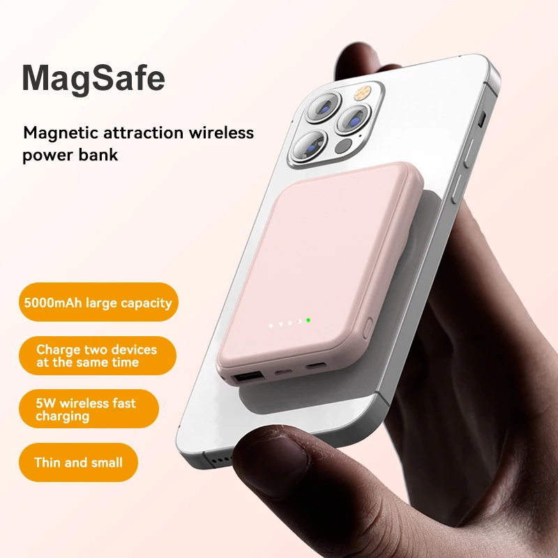 Mini-Magnetic-Wireless-20000mAh-Power-Bank-Fast-Charge-Auto-wake ...