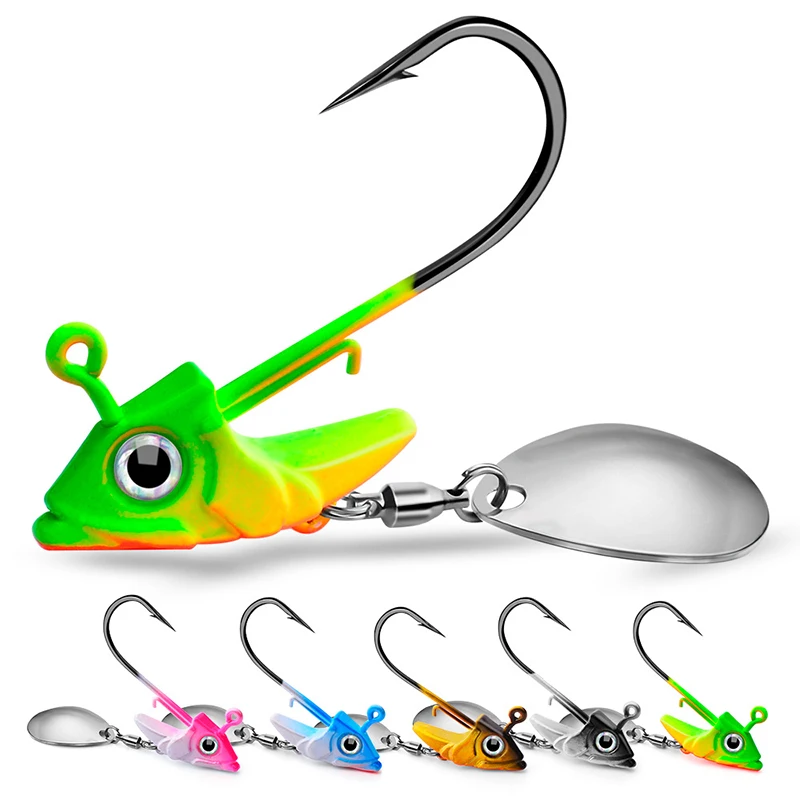 Jigging Fishing Hooks Spinner 7.5 15g Sinking Jig Head Hook Spoon ...